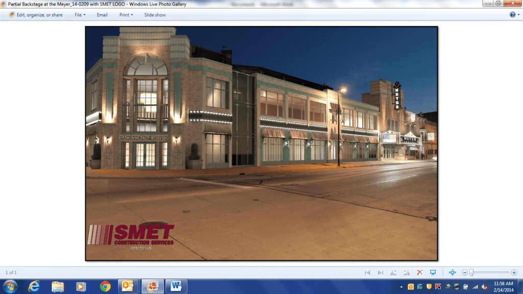 Backstage at the Meyer Moves Front & Center! - Smet Construction